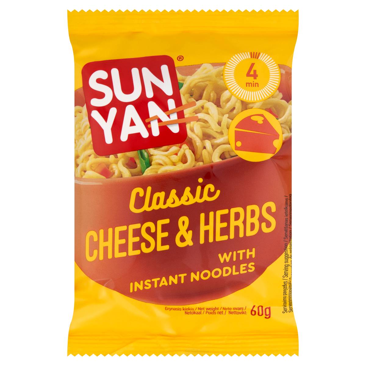 SunYan Classic instant tészta sajtos-fűsz. 60g webshop | Online rendelés és házhozszállítás Budapest