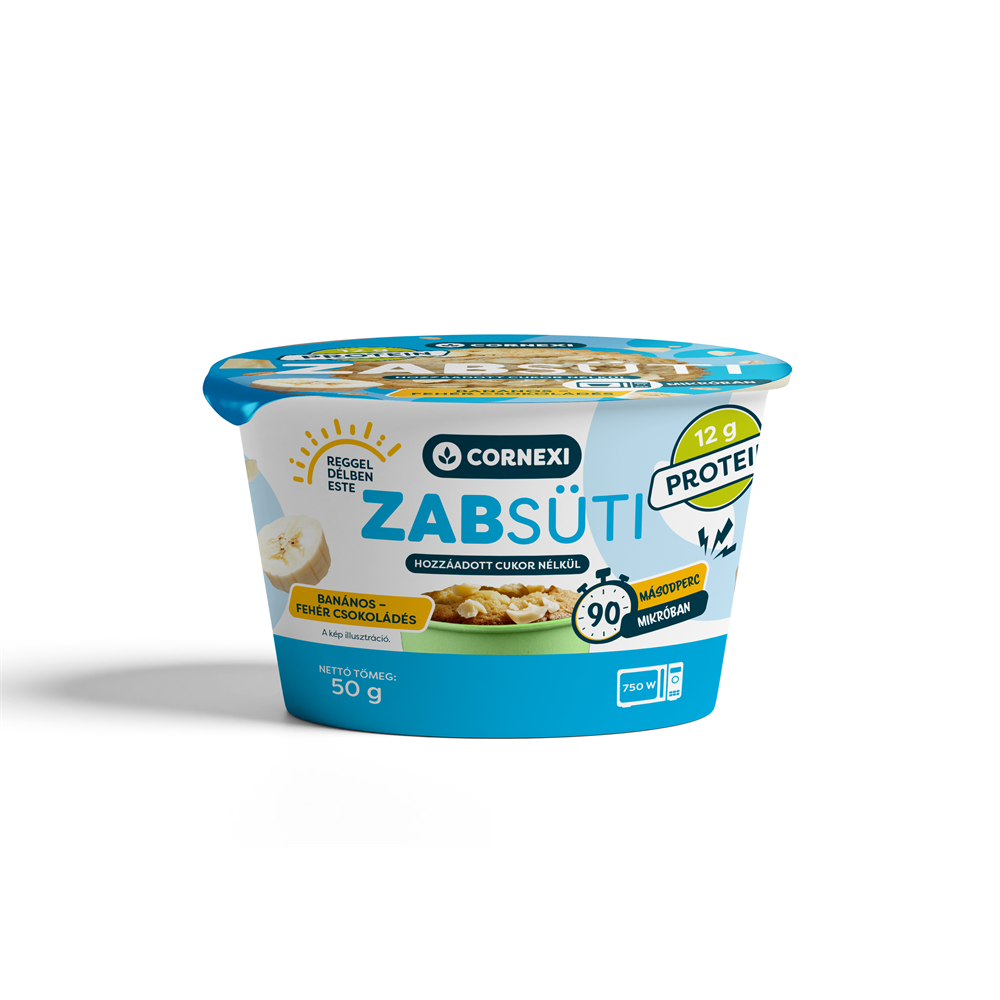 Cornexi Protein Zabsüti - banános-fehércsokoládés alappor zabbal ...